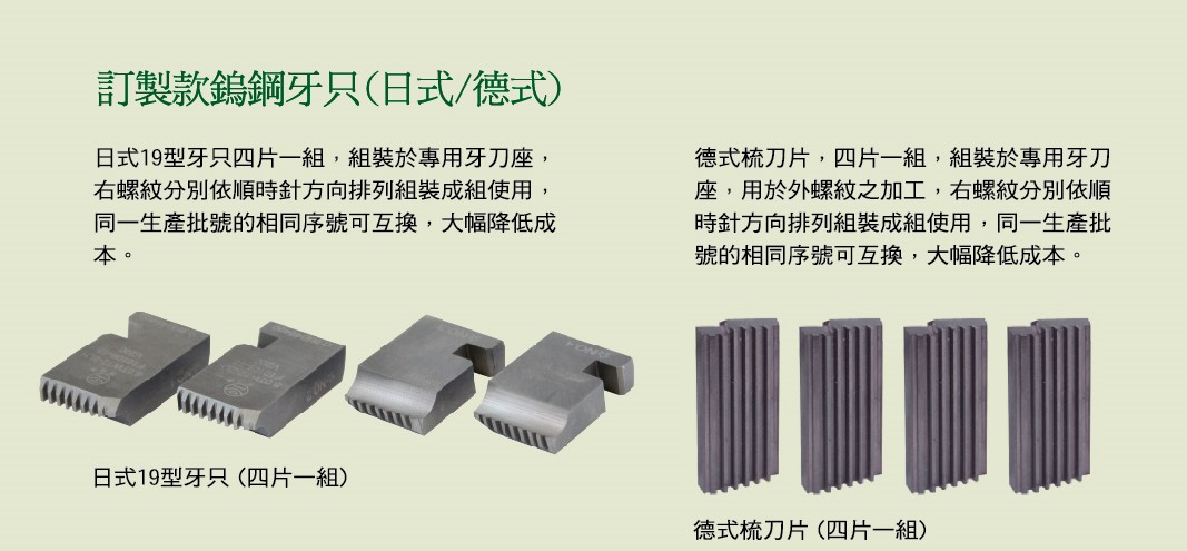Carbide Screw Thread Chaser Set for Screw Bolt Products